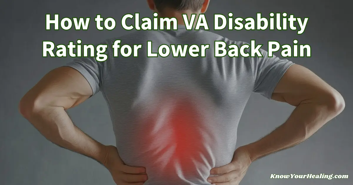 VA Disability Rating for Lower Back Pain